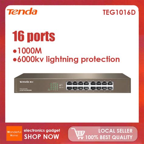 【gigabit 16 Ports】tenda Teg1016d 16 Ports 10 100 1000mpbs Gigbit Ethnet Network Switch Ethernet