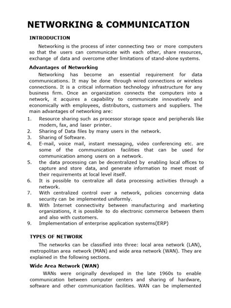 10 Networking Pdf Computer Network Network Topology