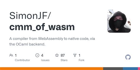 github simonjf cmm of wasm a compiler from webassembly to native