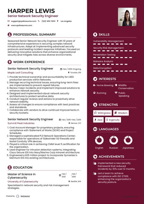 10 Senior Network Security Engineer Resume Samples And Templates For 2026