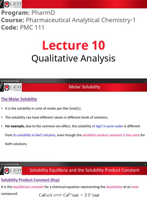 Lecture 10 Qualitative Analysis Pdf Solubility Hydroxide