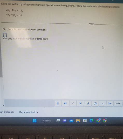 Solved Solve The System By Using Elementary Row Operations