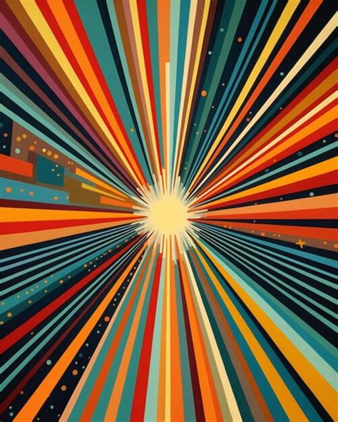 Premium Photo A Colorful Abstract Background With A Sun Burst Generative Ai