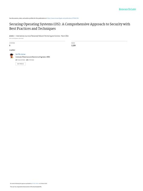 Securing Operating Systems Os A Comprehensive Approach To Security With Best Practices And