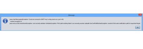 Java Javamail Using Gmail Smtp Cant Send Messages Stack Overflow