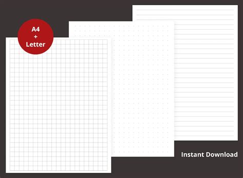 Printable Graph Paper Pdf Dot Grid Paper Bullet Paper Grid Paper