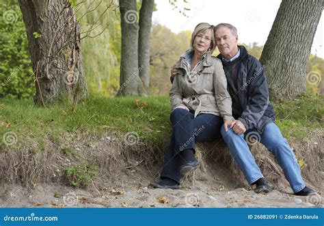 Mature Couple Outdoors Stock Image Image Of Affectionate 26882091