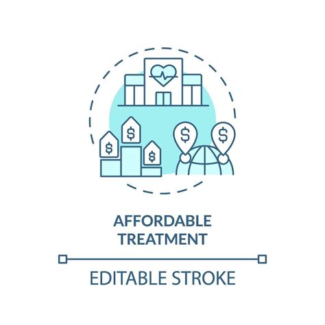 2d Editable Blue Affordable Treatment Icon Simple Isolated