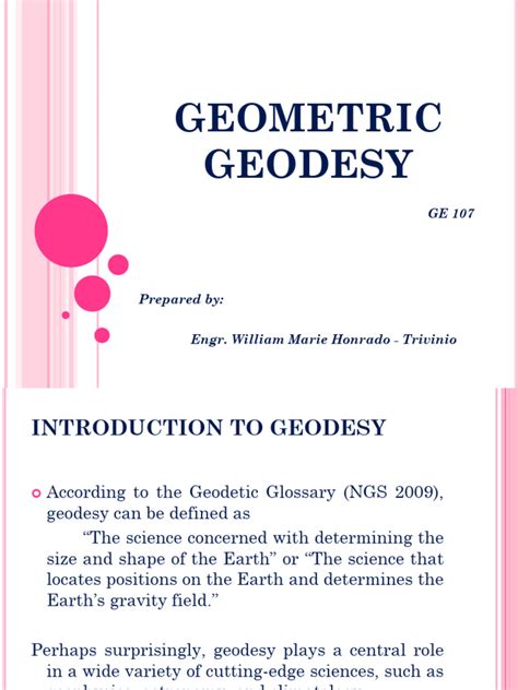 Geometric Geodesy Pdf Latitude Geodesy