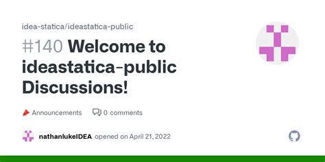 Welcome To Ideastatica Public Discussions · Idea Statica Ideastatica Public · Discussion 140
