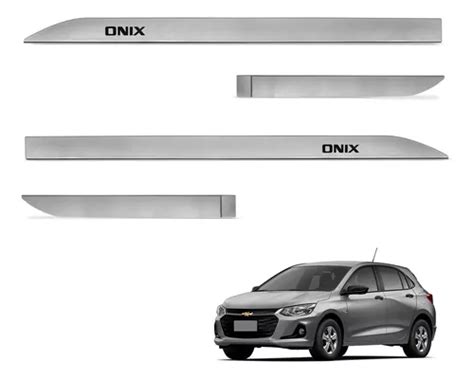 Jogo De Friso Lateral Chevrolet Onix A Prata Shark Frete grátis