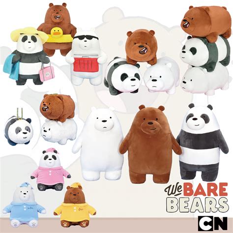 正版熊熊遇見你娃娃 站姿 熊熊遇見你娃娃 玩偶 抱枕 大大 阿極 胖達 正版授權 We Bare Bears 熊熊遇見你 蝦皮購物