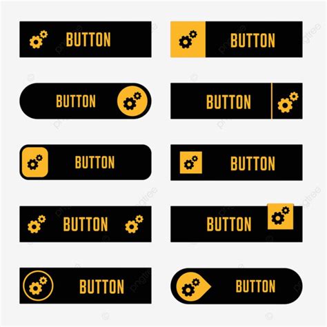 user interface buttons design set vector bar template modern png and