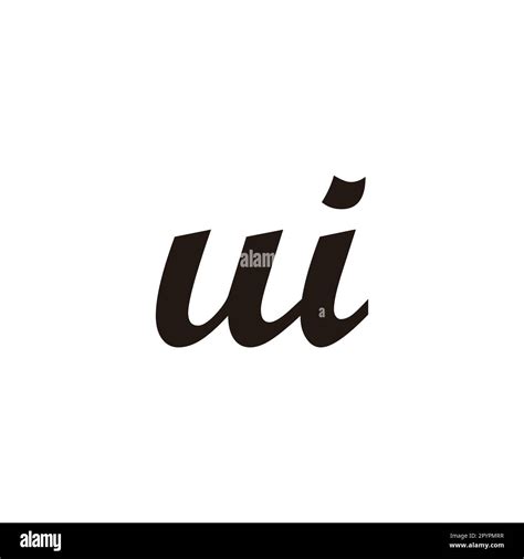 Letter Ui Connect Geometric Symbol Simple Logo Vector Stock Vector Image And Art Alamy