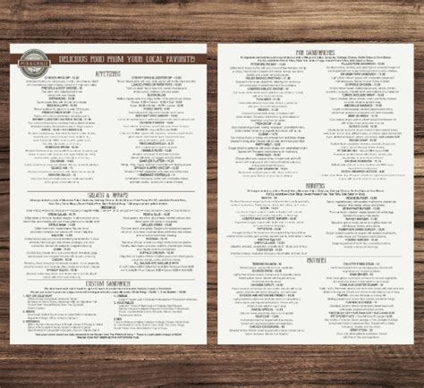 Single Use Menu Disposable Menus No Fold Digital Printing Online