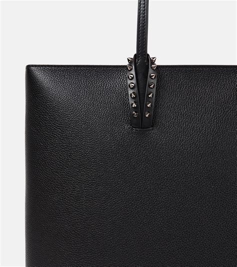 Cabata Leather Tote Bag In Black Christian Louboutin Mytheresa