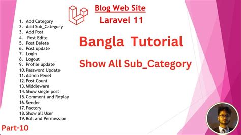 Laravel 11 Blog Website Bangla Tutorial 10 Show All Subcategories