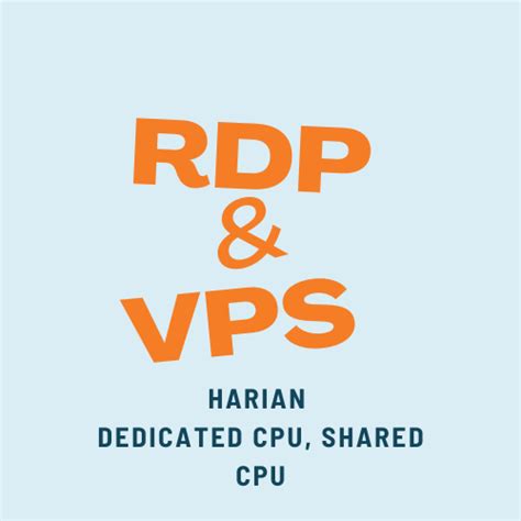 Jual Rdp Vps Harian Dedicated Cpu And Shared Cpu Shopee Indonesia