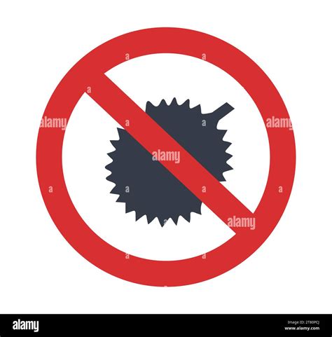 Durian Prohibition Sign Stock Vector Image And Art Alamy