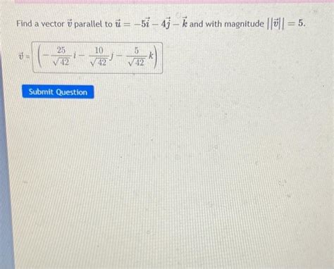 Solved Find A Vector V Parallel To U I Jk And With Chegg
