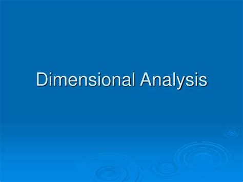 Ppt Dimensional Analysis Powerpoint Presentation Free Download Id