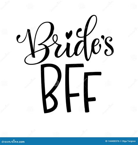Bride`s Bff Henparty Modern Calligraphy And Lettering For Cards