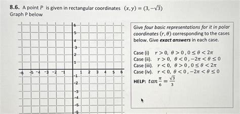 Solved 86 A Point P Is Given In Rectangular Coordinates