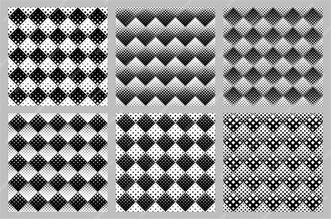 Premium Vector Seamless Abstract Geometrical Square Pattern Background Design Set