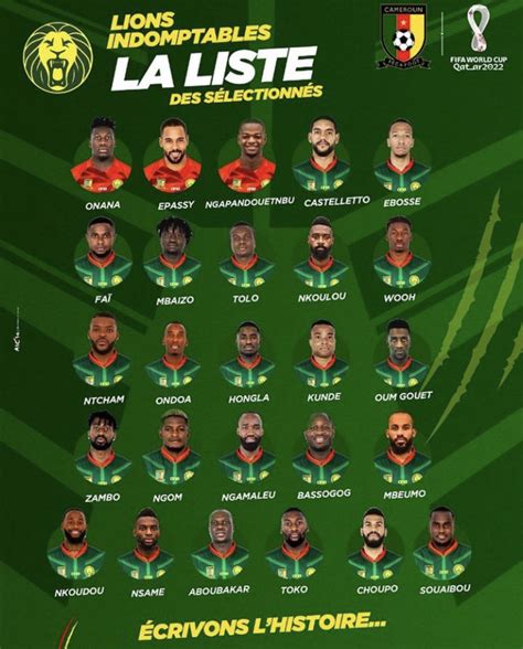 오피셜 카메룬 월드컵 26인 스쿼드 발표김민재 동료 앙귀사 중원 핵으로