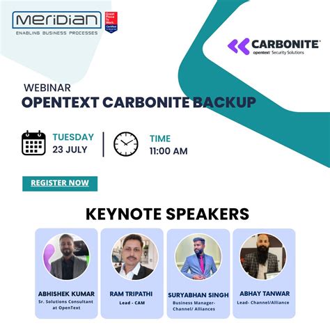 Meridian Solutions On Linkedin Dataprotection Carbonitebackup Partnerwebinar Techinnovation…