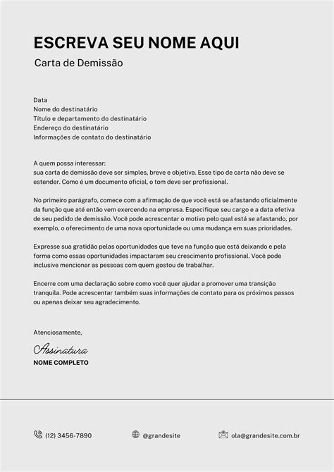 Carta De Demiss O Confira Modelos Prontos E Como Fazer A Sua My Xxx