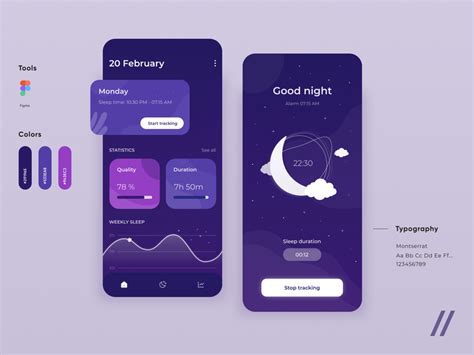 Sleep Tracker App By Purrweb UI On Dribbble App Design Trends Sleep Tracker App Ui Design