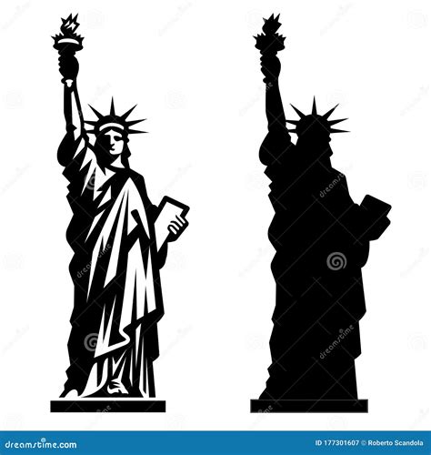 Statue Of Liberty Black Outline