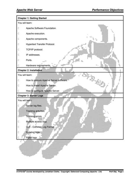 apache web server performance objectives pdf web development internet