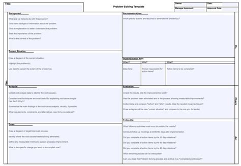 Problem Analysis Template Pdf Free Excel Templates