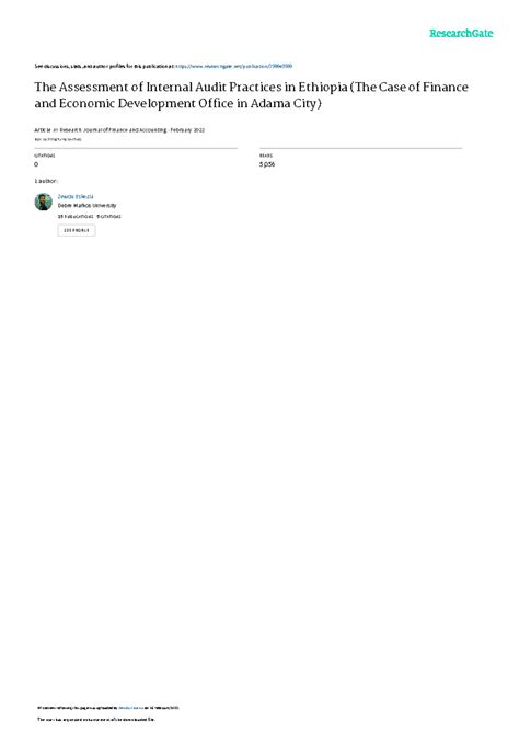 Audit Summary Development Economics See Discussions Stats And