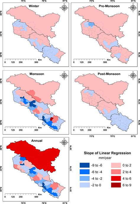 Spatial Variation Of Slope Of The Simple Linear Regression Sl Download Scientific Diagram