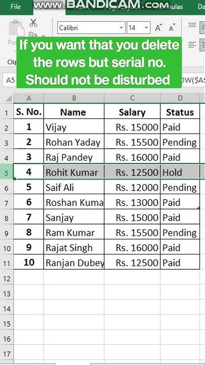 Shortcut In Serial No In Excel Excel Tricks Excel Formula Excel