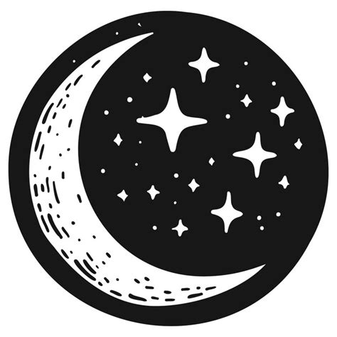 Premium Vector Moon And Stars B