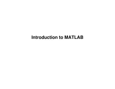 Ppt Introduction To Matlab Numerical Analysis Made Easy Powerpoint