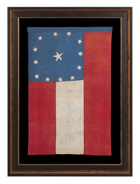 Civil War Period Confederate Flag In The First National Pattern Aka