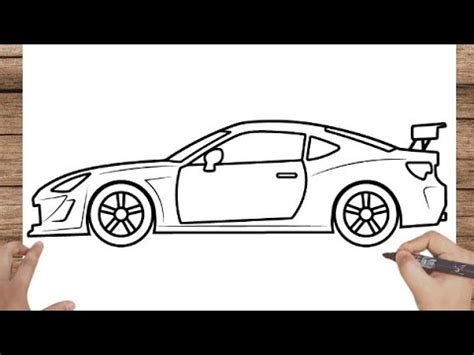 How To Draw Subaru Brz 2012 Car Easy Car Drawing Step By Step Youtube