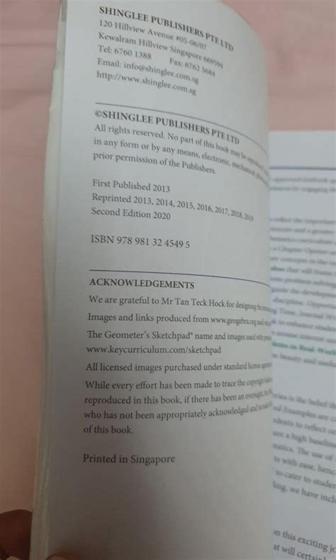 Think Maths Sec 1b Textbook Hobbies And Toys Books And Magazines