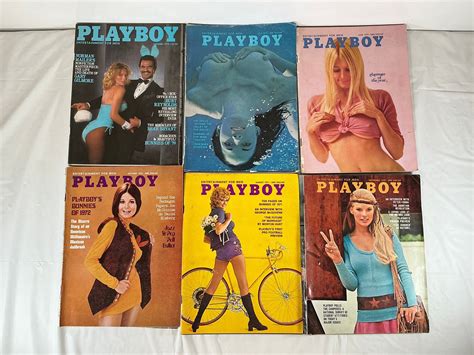 6 Vintage 1970s Playboy Magazines 27297