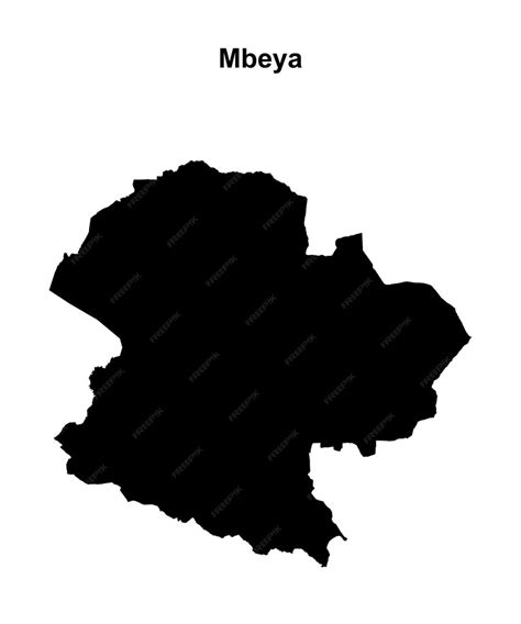 Premium Vector Mbeya Region Blank Outline Map