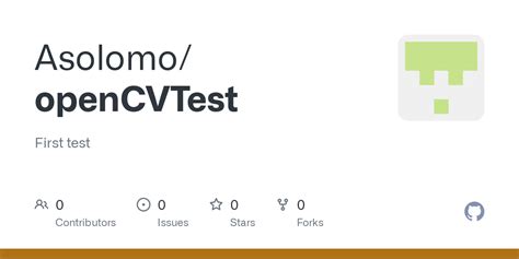 GitHub Asolomo OpenCVTest First Test