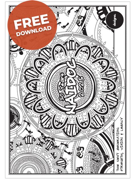 Free Download Naidoc 2025 A4 Colouring Sheet Dezigna