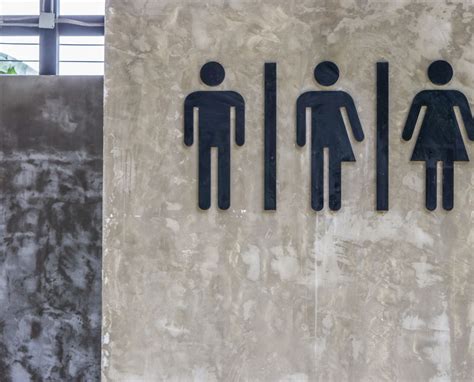X2 Two Restroom Bathroom Signs Gender Neutral Unisex