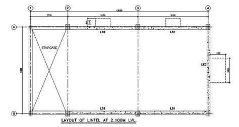 Layout Of Lintel Details Is Given In This 2d Autocad Dwg Drawing File Download The Autocad Dwg