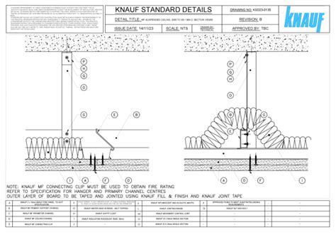 Knauf Standard Details Ei60 Mf Suspended Ceiling Knauf Uk Nbs